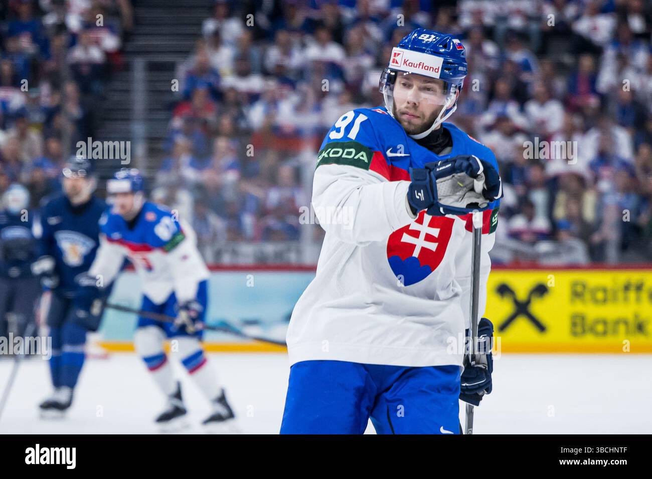 Matus Sukel of, Slovakia. , . during the 2025 IIHF Ice Hockey World ...