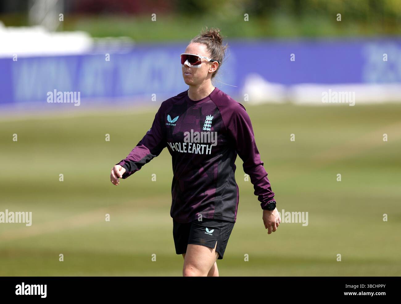 England's Linsey Smith during a nets session at The Spitfire Ground ...