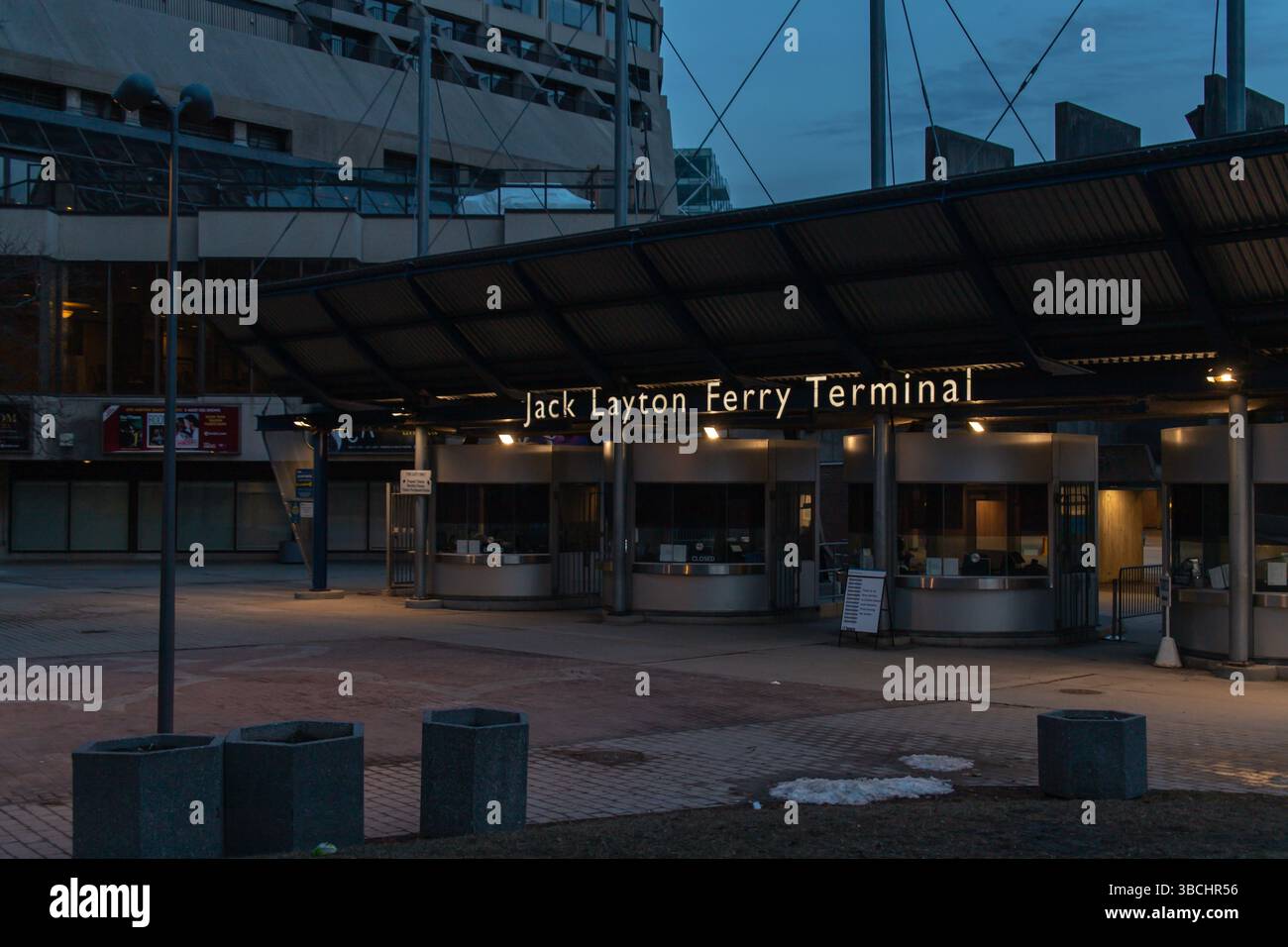 Evening view of the Jack Layton Ferry Terminal, the departure point for ...