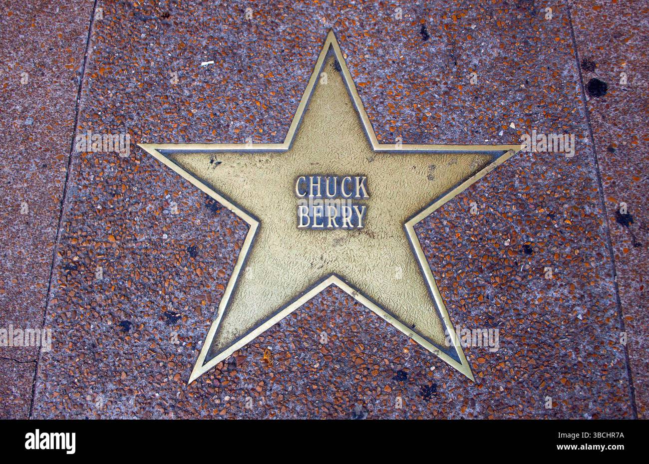 Chuck Berry Walk of Fame star in St Louis, Missouri Stock Photo - Alamy