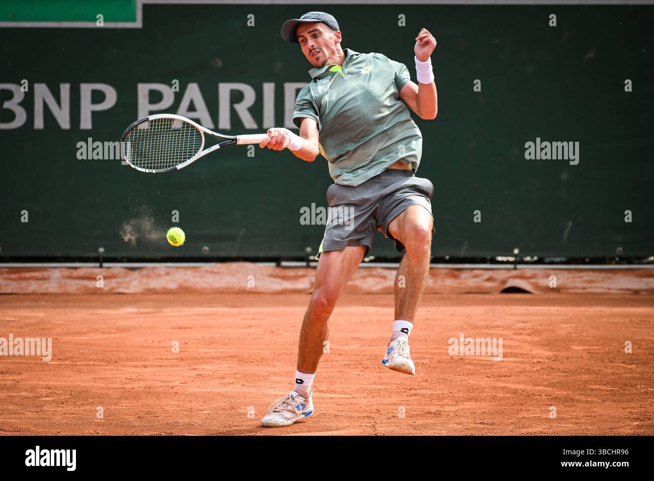 Geoffrey BLANCANEAUX of France during the second qualifying day of the Roland-Garros 2025 ...