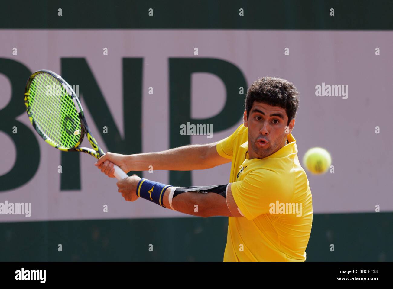 Aziz Dougaz of Tunisia during the qualifying of the Roland-Garros 2025 ...