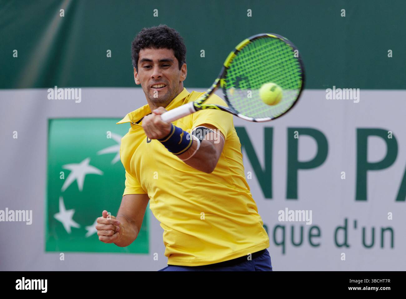 Aziz Dougaz of Tunisia during the qualifying of the Roland-Garros 2025 ...
