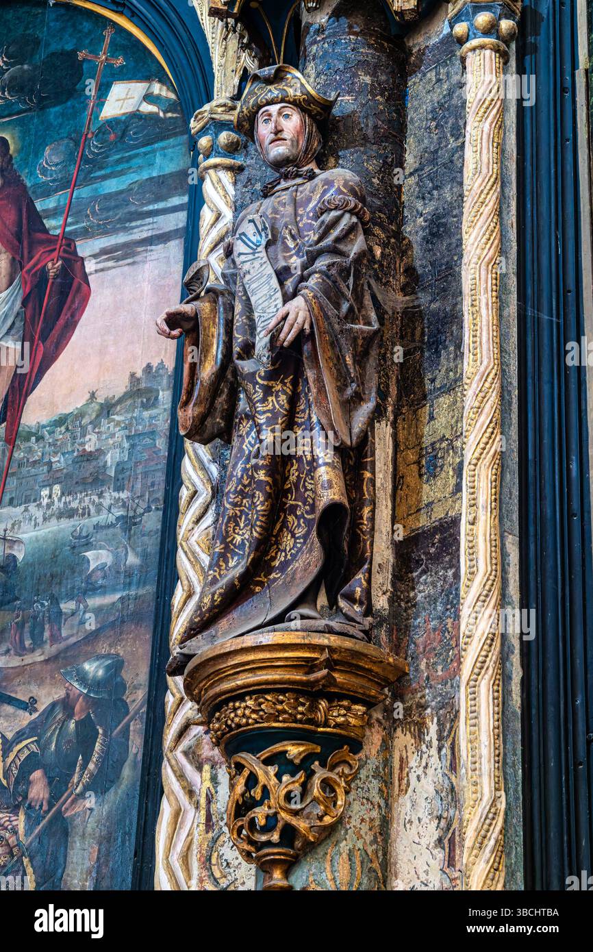 Interior view at the Charola of the Convent of Christ, magnificent ...