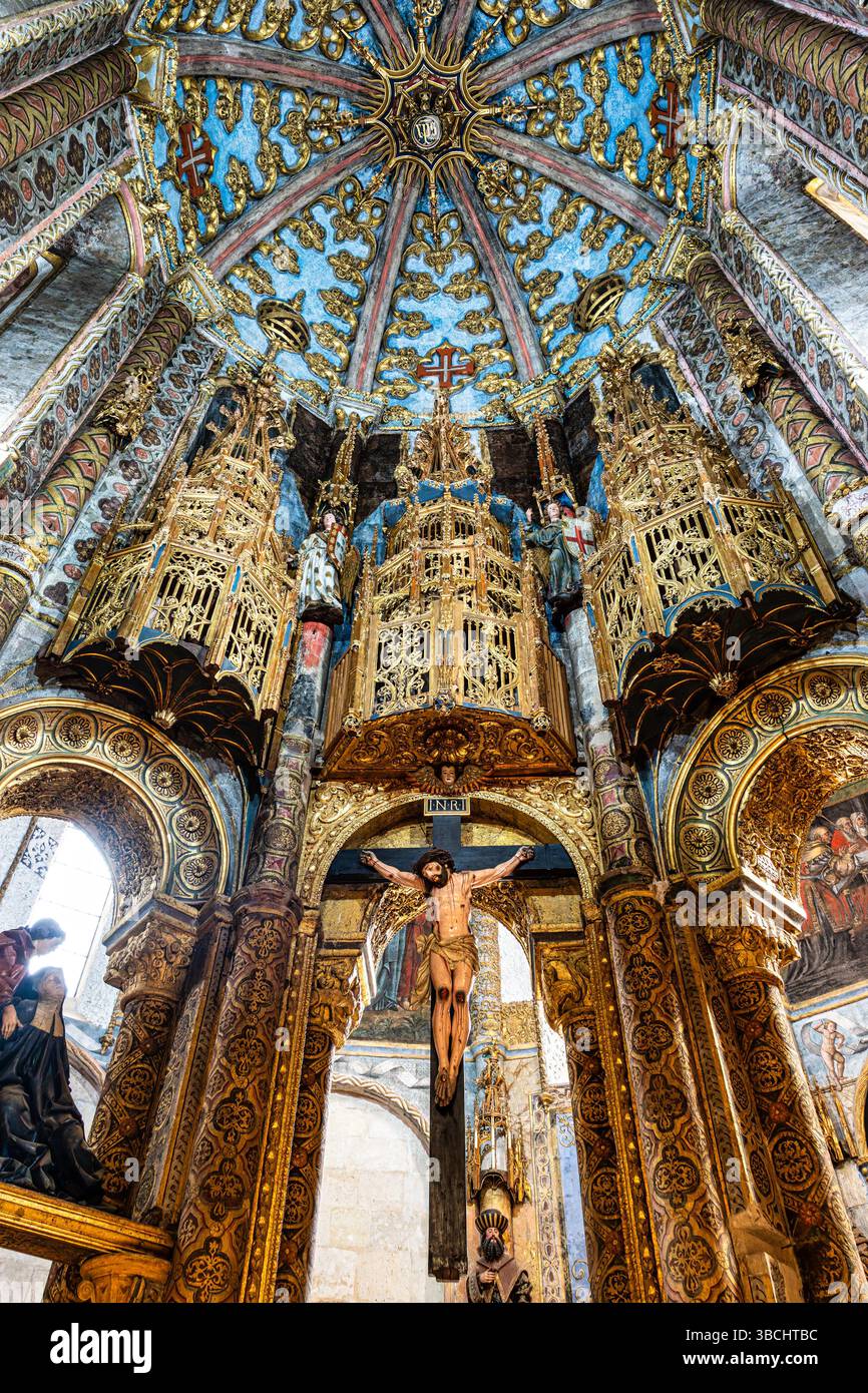 Interior view at the Charola of the Convent of Christ, magnificent ...