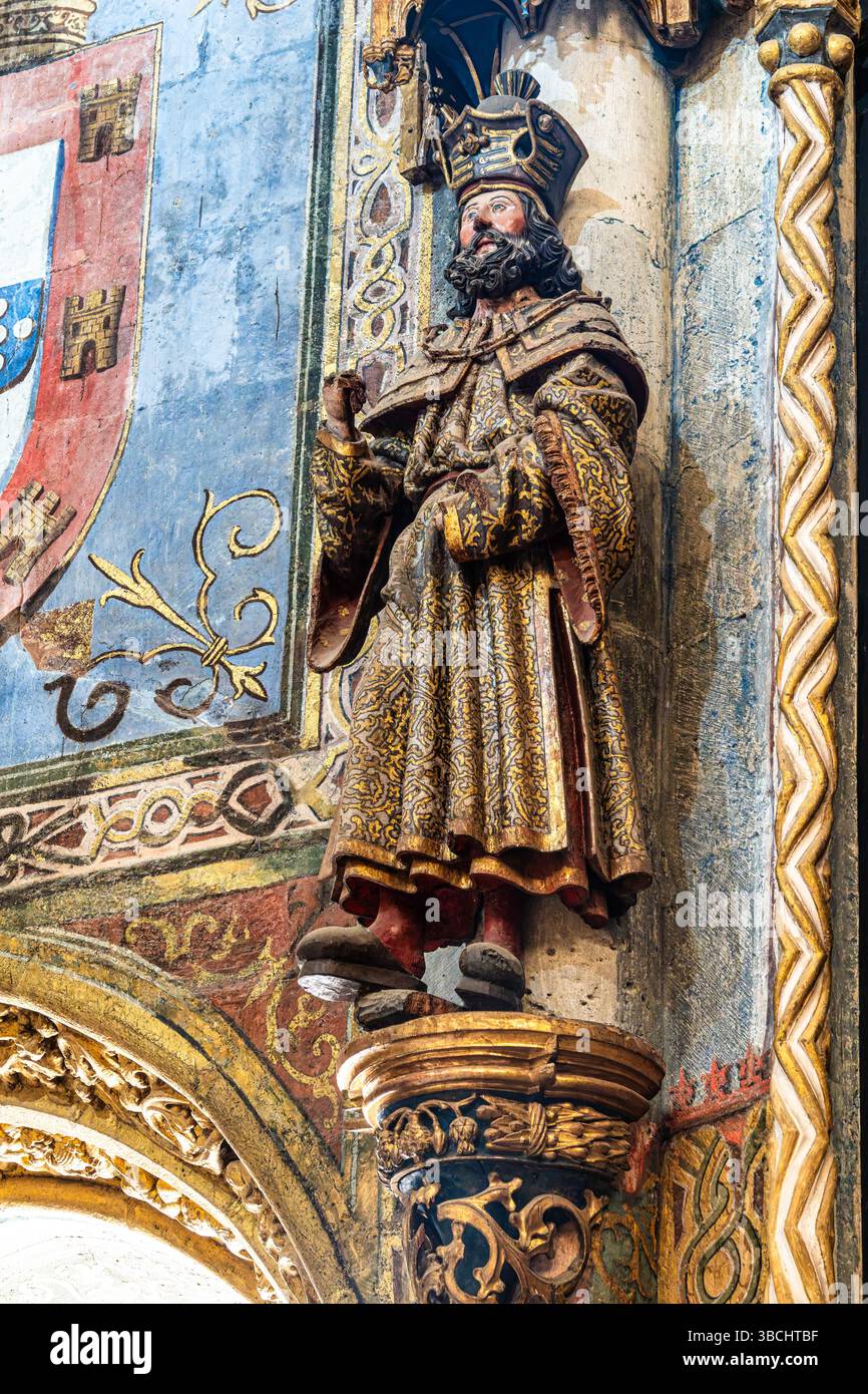 Interior view at the Charola of the Convent of Christ, magnificent ...