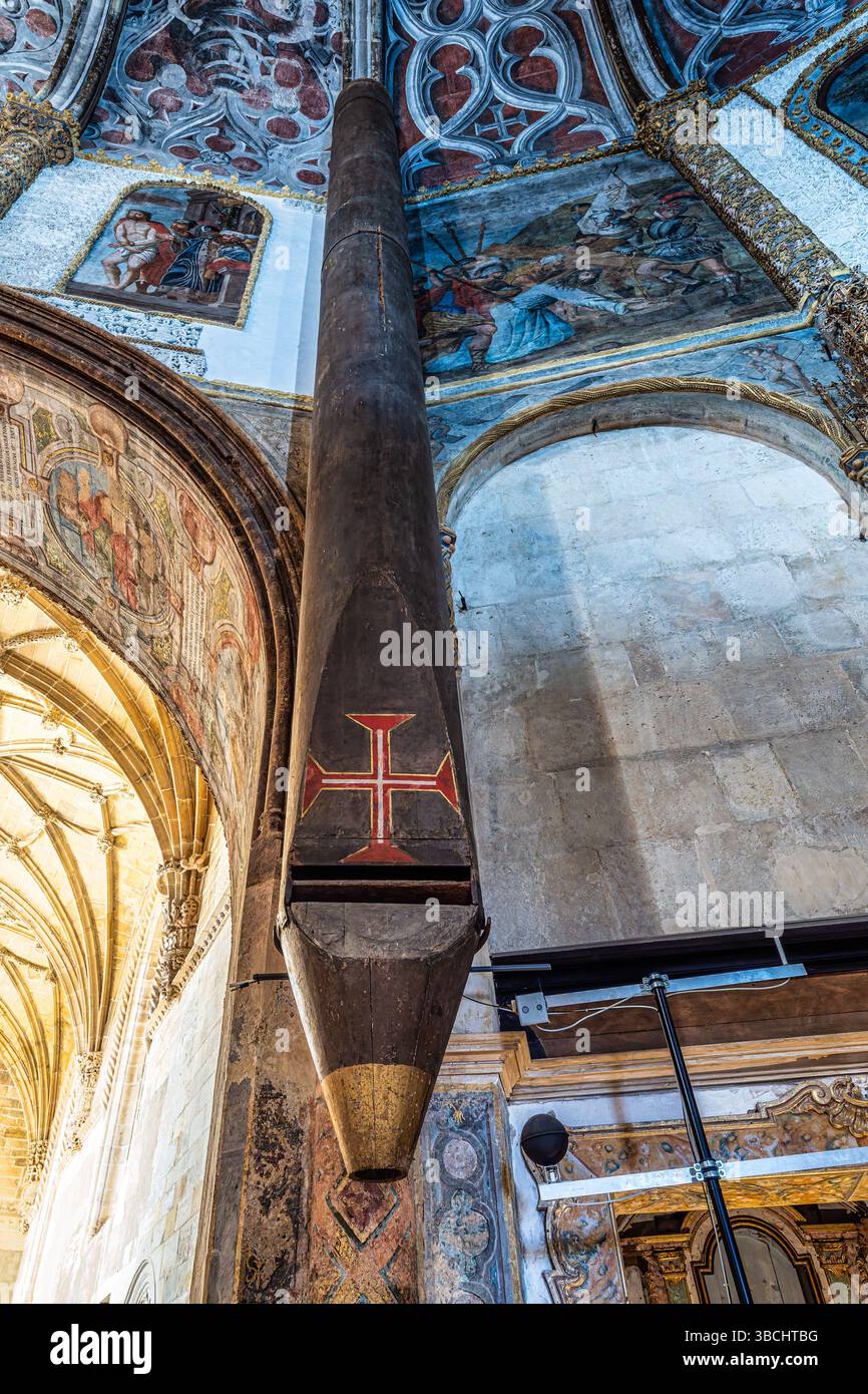 Interior view at the Charola of the Convent of Christ, magnificent ...