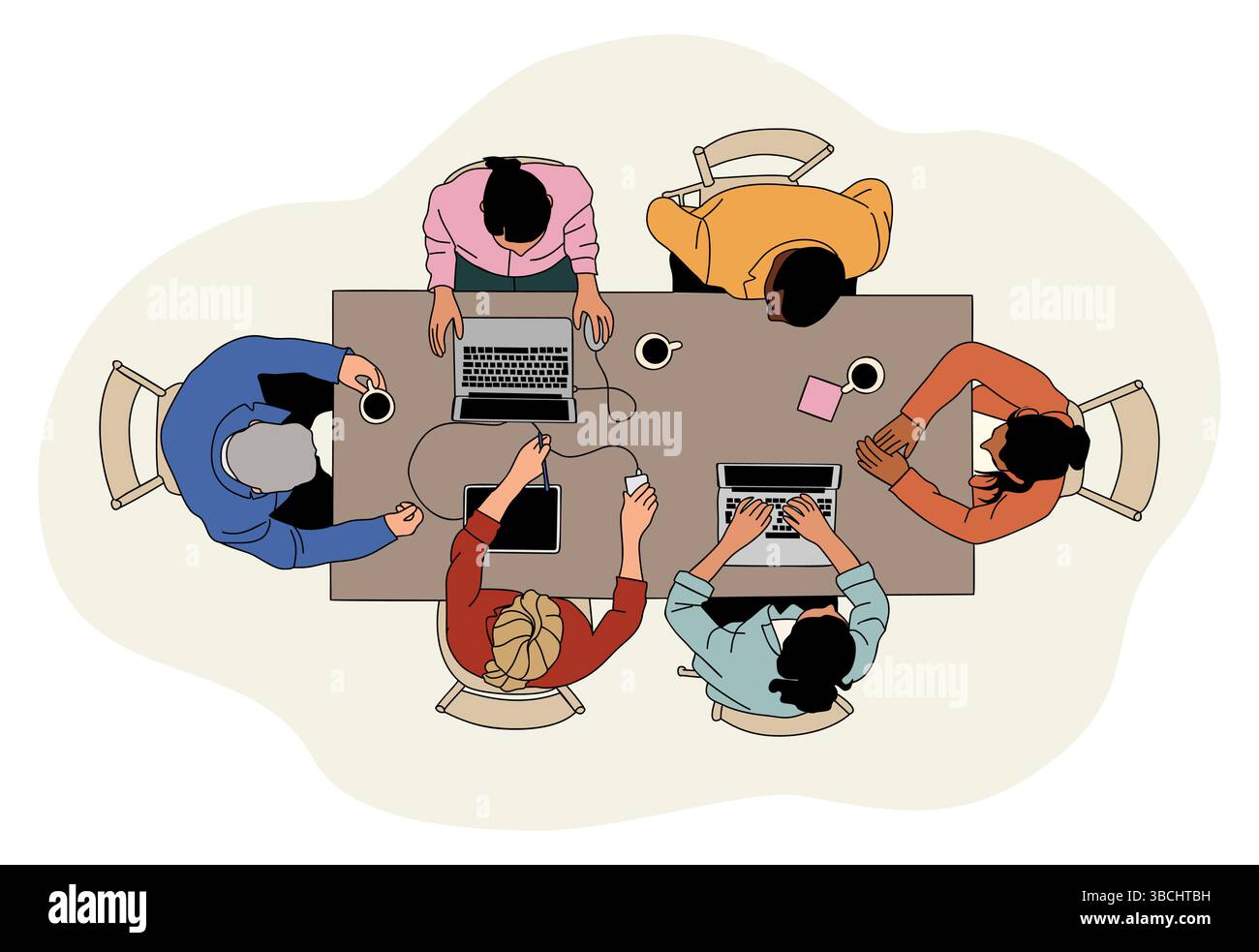 Creative teamwork laptop tablet Cut Out Stock Images & Pictures - Alamy