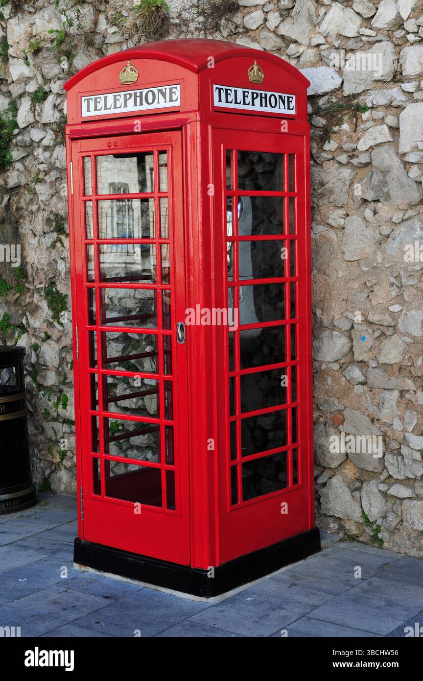 close up of old English telephone box located at Southport Gates ...