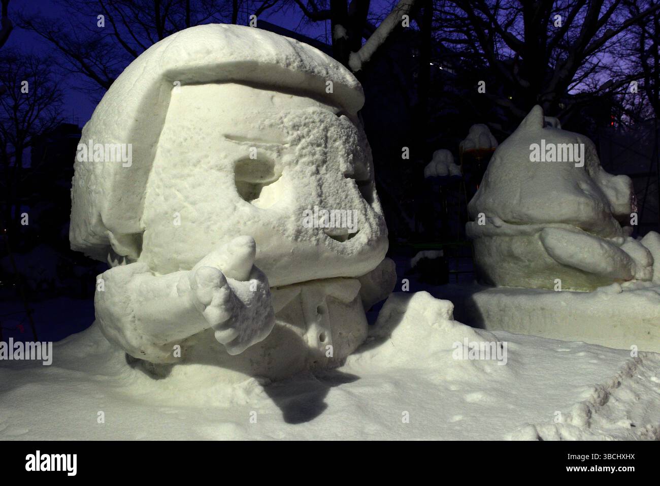 Sapporo Japan Snow sculpture temple in Odori Park Sapporo Snow festival ...