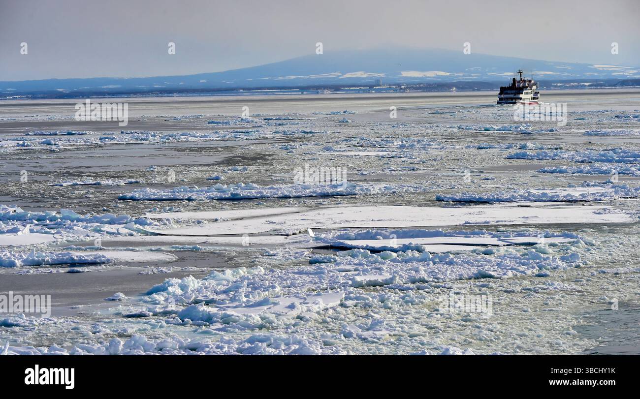 Drift Ice of Okhotsk Sea in Hokkaido,Japan,Asia Stock Photo - Alamy