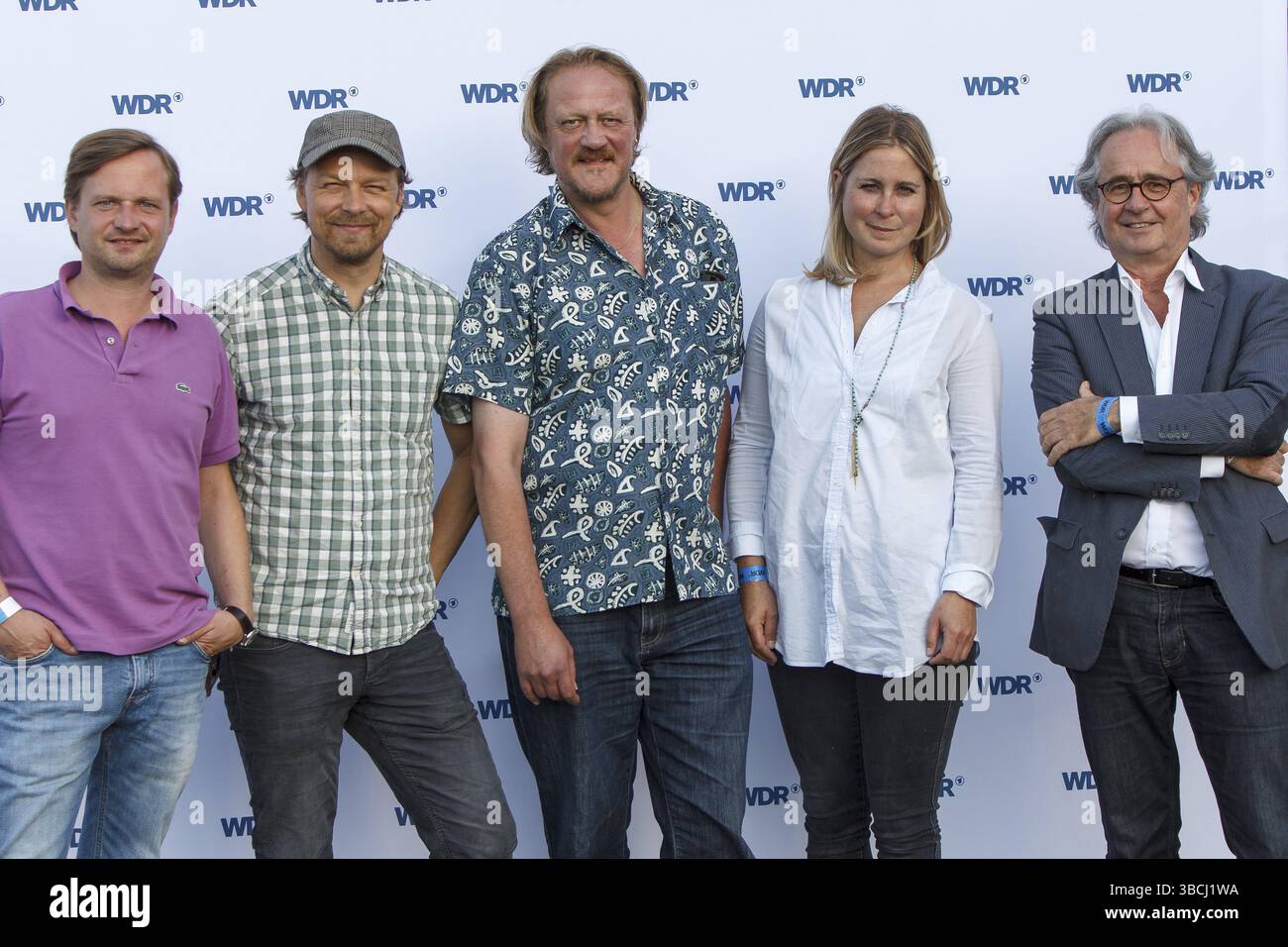From left to right: author Peter Guede, director Lars Jessen, actor ...