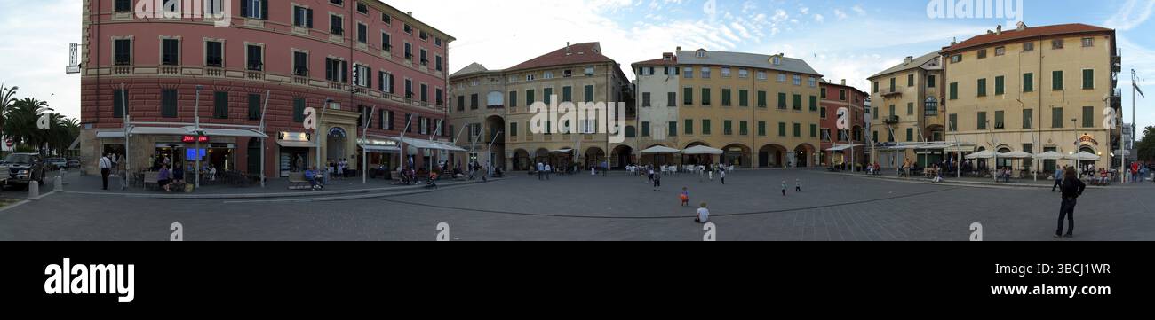 Old town centre of Finale Ligure, Liguria, Italy, Europe Stock Photo ...
