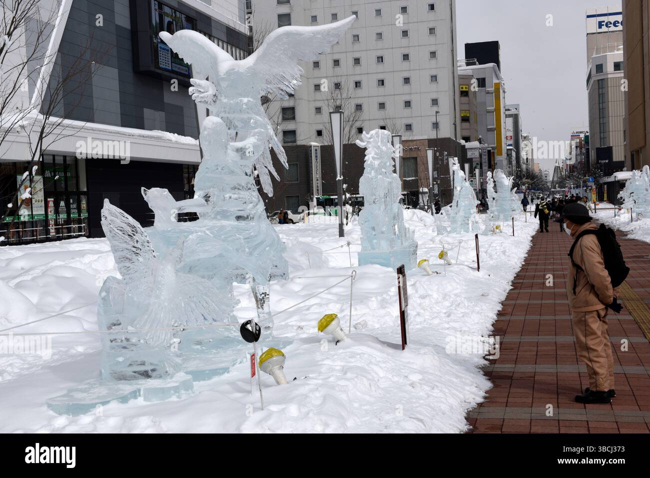 Snow sculpture in Asahikawa,Hokkaido,Japan,Asia Stock Photo - Alamy