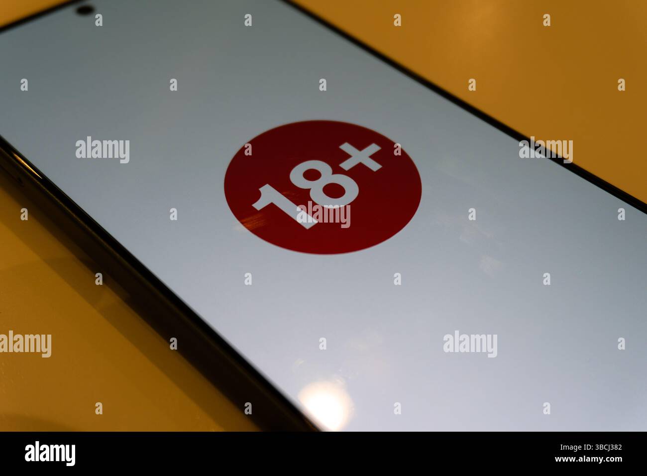 18 plus sign. Editorial concept. Baku, Azerbaijan. 18.05.2025 Stock ...