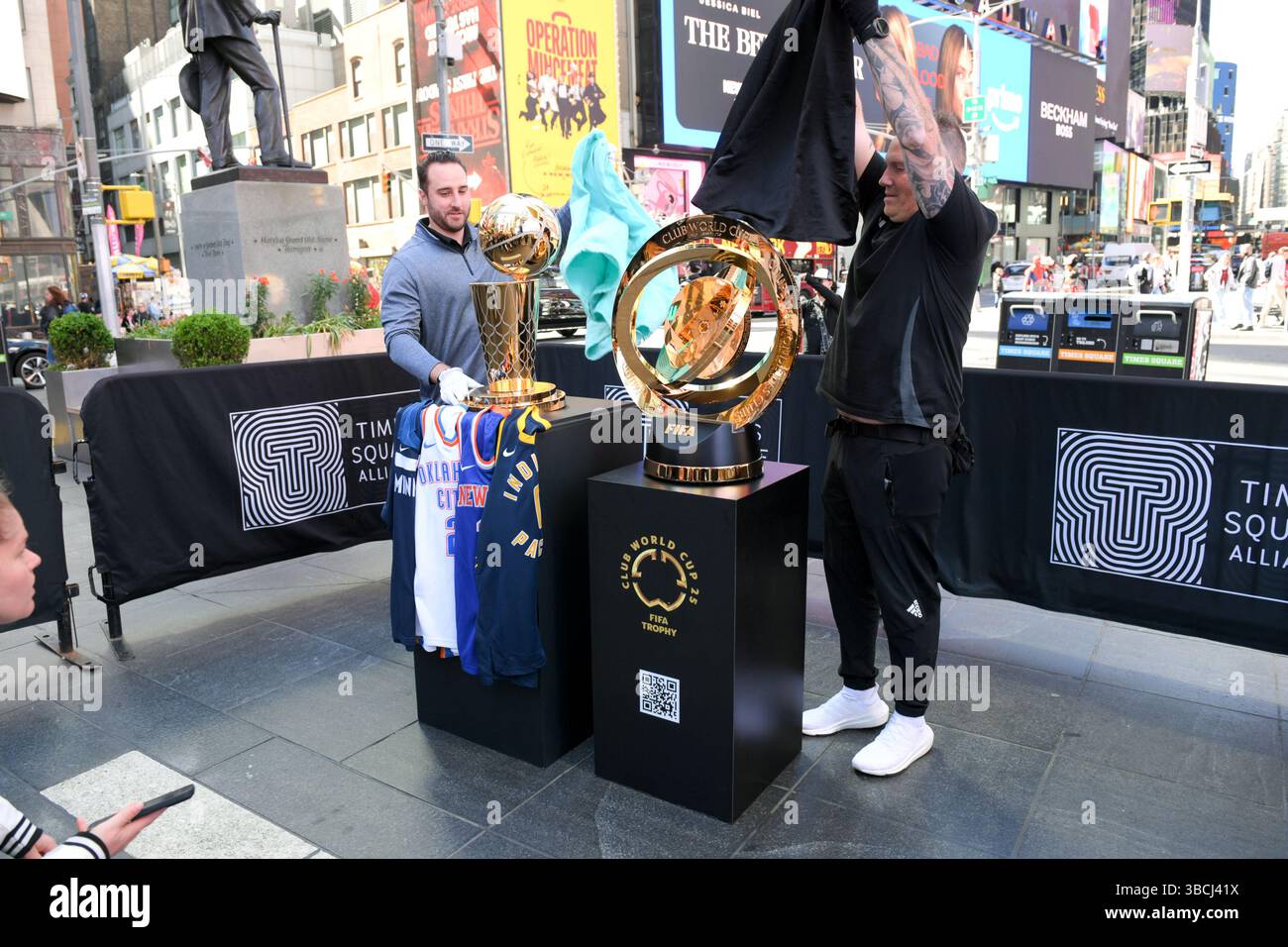 New York, USA. 20th May, 2025. The trophies are unveiled during the ...