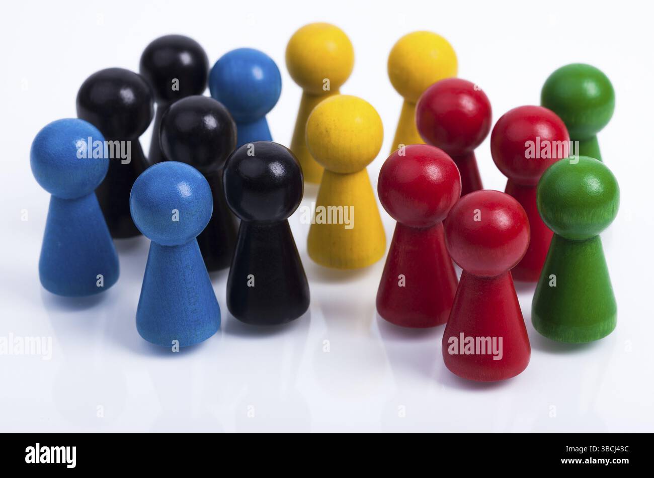 Image shows a group of colored people in a abstract arrangement Stock ...