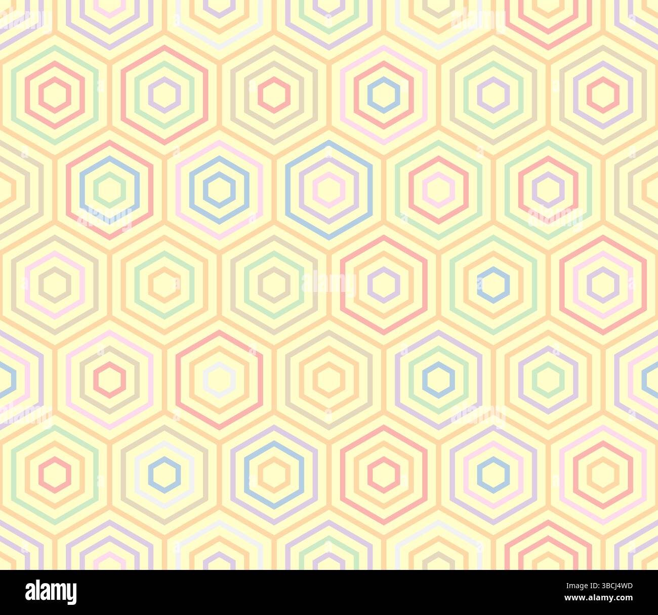 Mosaic background. Simple stacked hexagons pattern. Large honeycomb cells. Multiple tones color ...