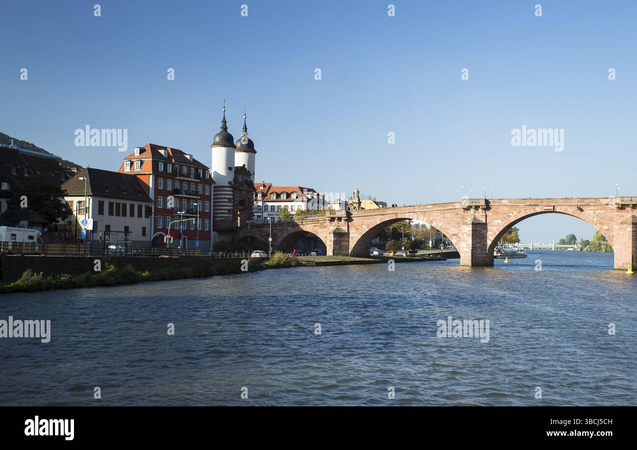 The photo shows the Carl-Theodor Bridge in Heidelberg Stock Photo - Alamy