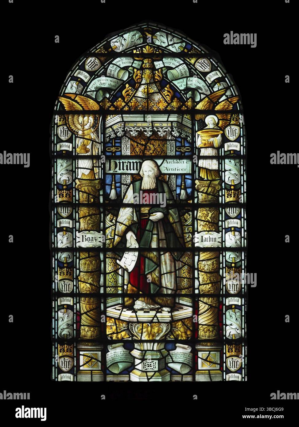 Chester. Cheshire, United Kingdom, 20 March 2024 : Stained glass window ...