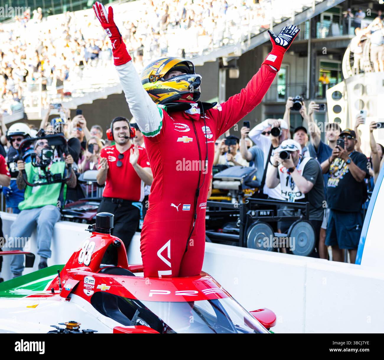Speedway, Indiana, USA. 18th May, 2025. Israeli driver ROBERT ...