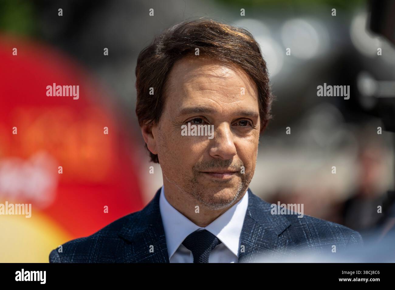 London, UK. 20 May 2025. Ralph Macchio speaks to the media at the ...
