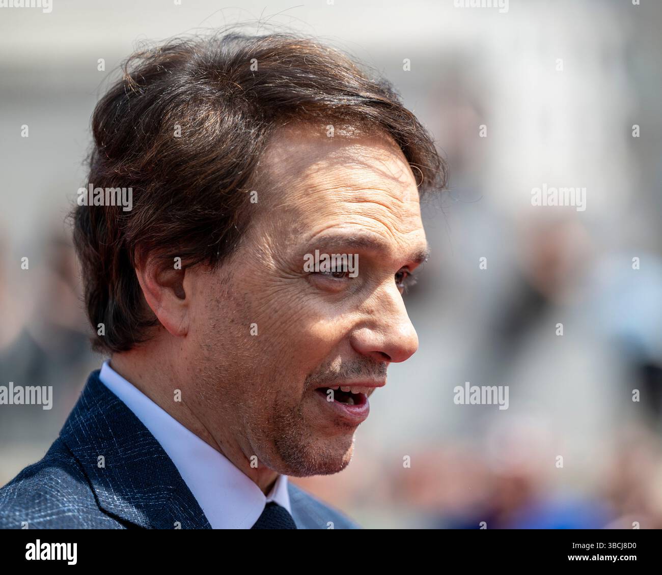 London, UK. 20 May 2025. Ralph Macchio speaks to the media at the ...