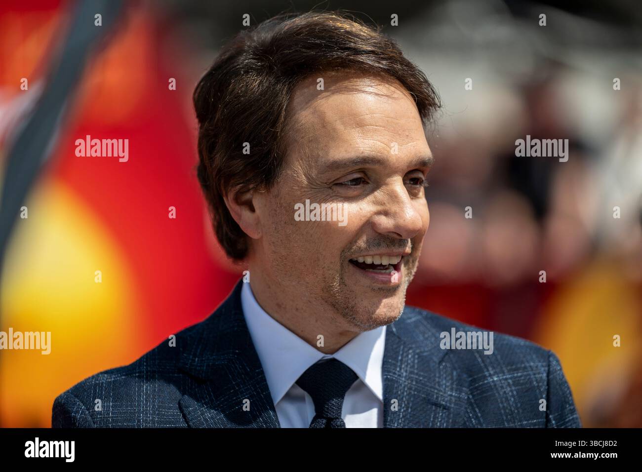 London, UK. 20 May 2025. Ralph Macchio speaks to the media at the ...