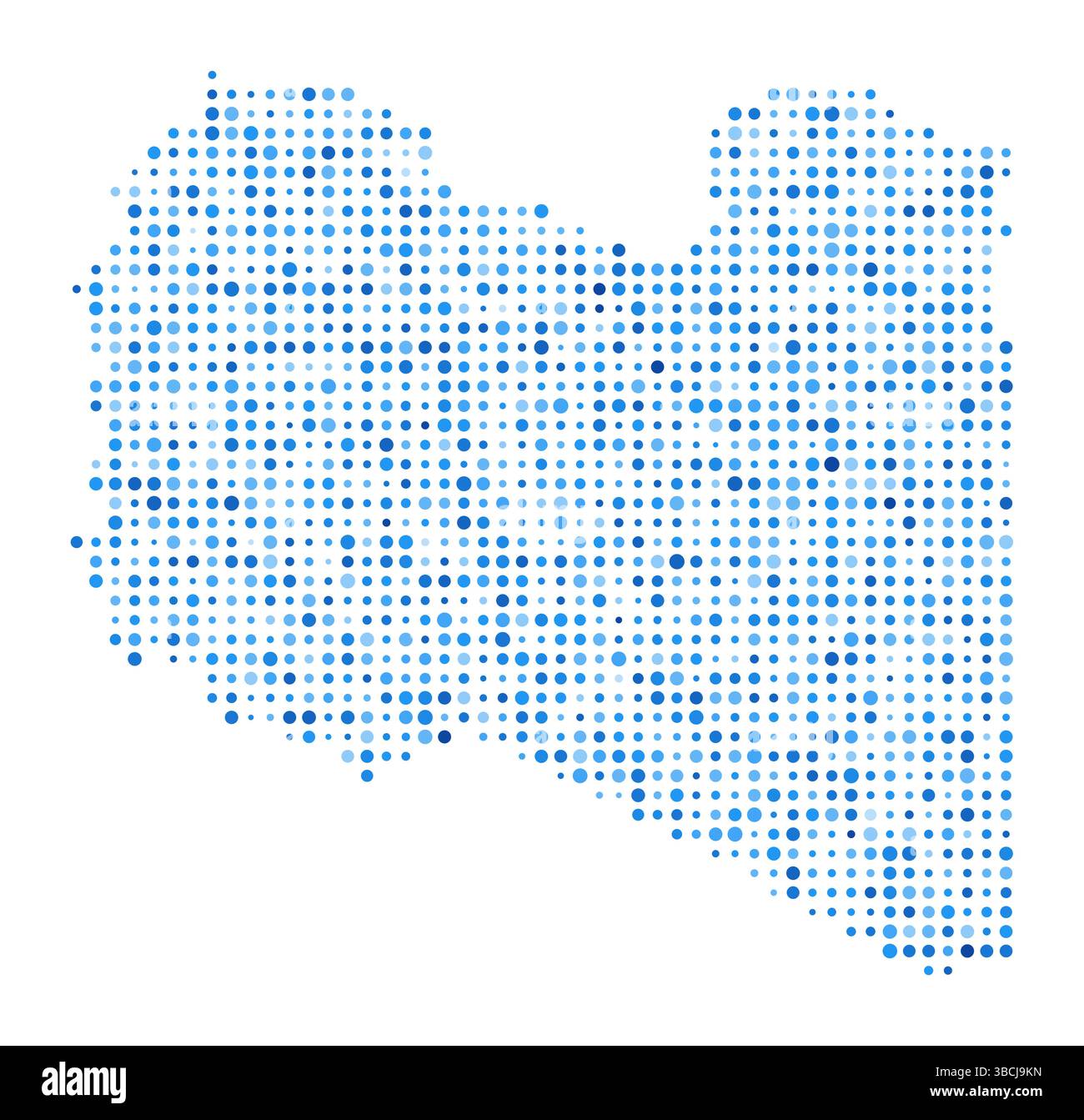 Libya Dot Map. Country Digital Style Shape. Libya vector image. Country ...