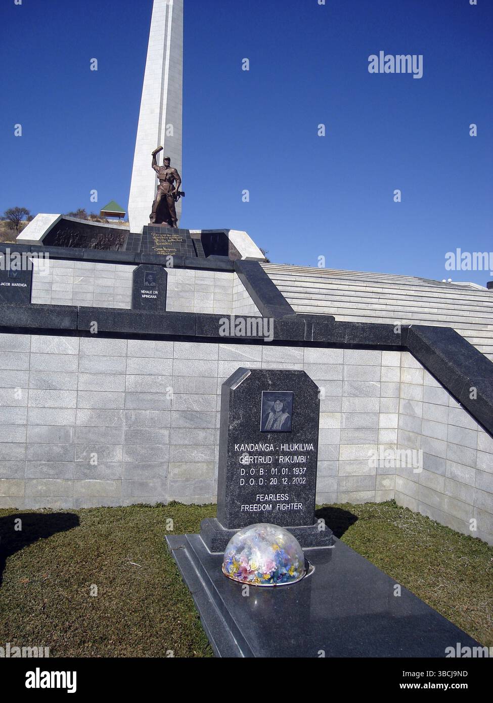 Freedom Monument of the Herero and Ovambo, near Rehobot, grave, graves ...