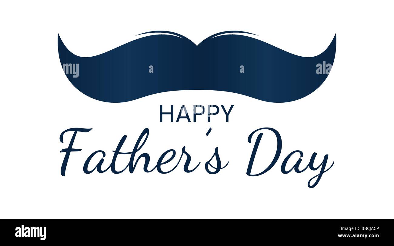 Happy Father’s Day Mustache Design, Blue Mustache Greeting Card, Dad’s ...