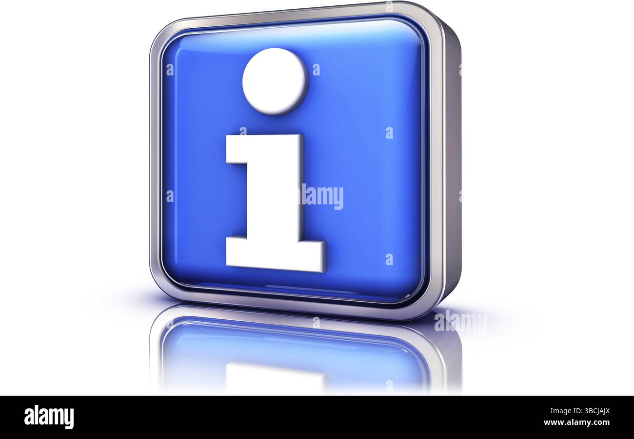 High resolution rendering of a information icon Stock Photo - Alamy