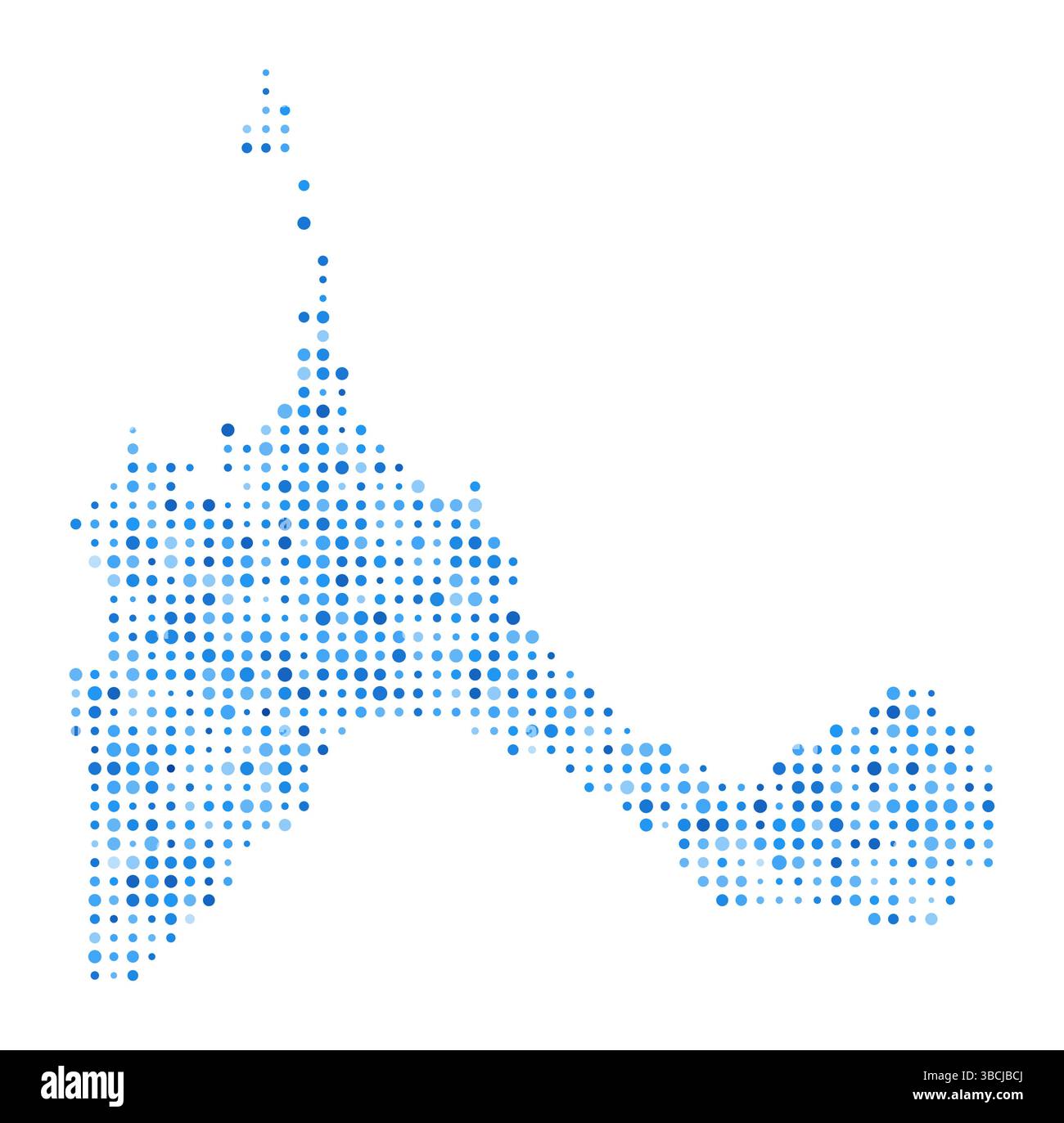 Formentera Dot Map. Island Digital Style Shape. Formentera vector image ...