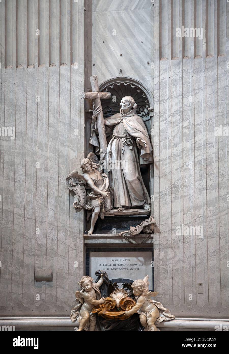 Rome, Italy - October 27 2008: Sculpture of the catholic Saint Peter ...