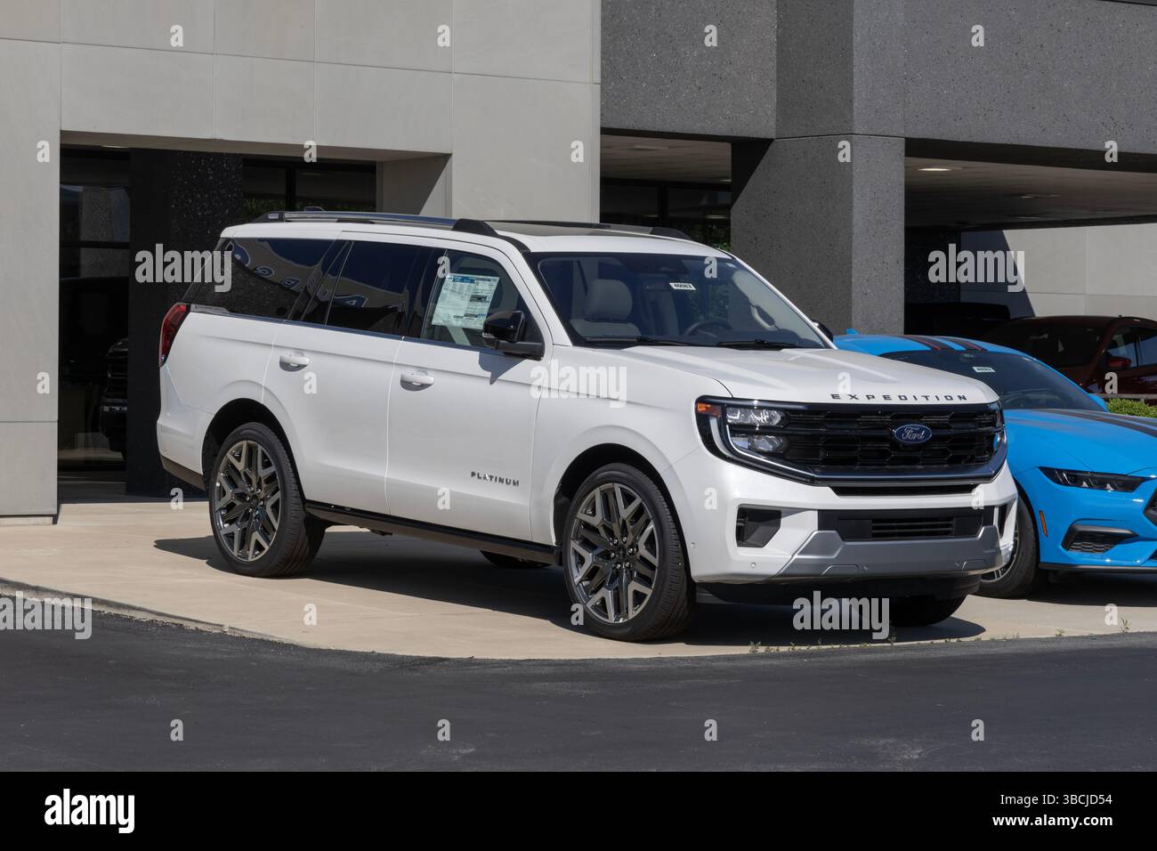 Zionsville - May 18, 2025: Ford Expedition Platinum 4X4 display at a ...