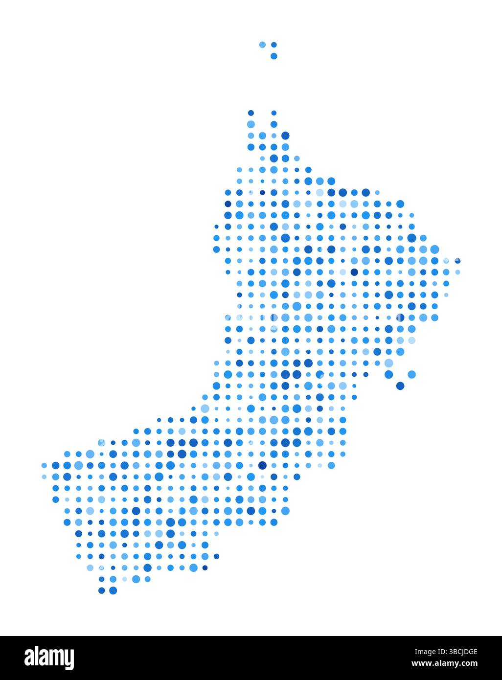 Oman Dot Map. Country Digital Style Shape. Oman vector image. Country ...