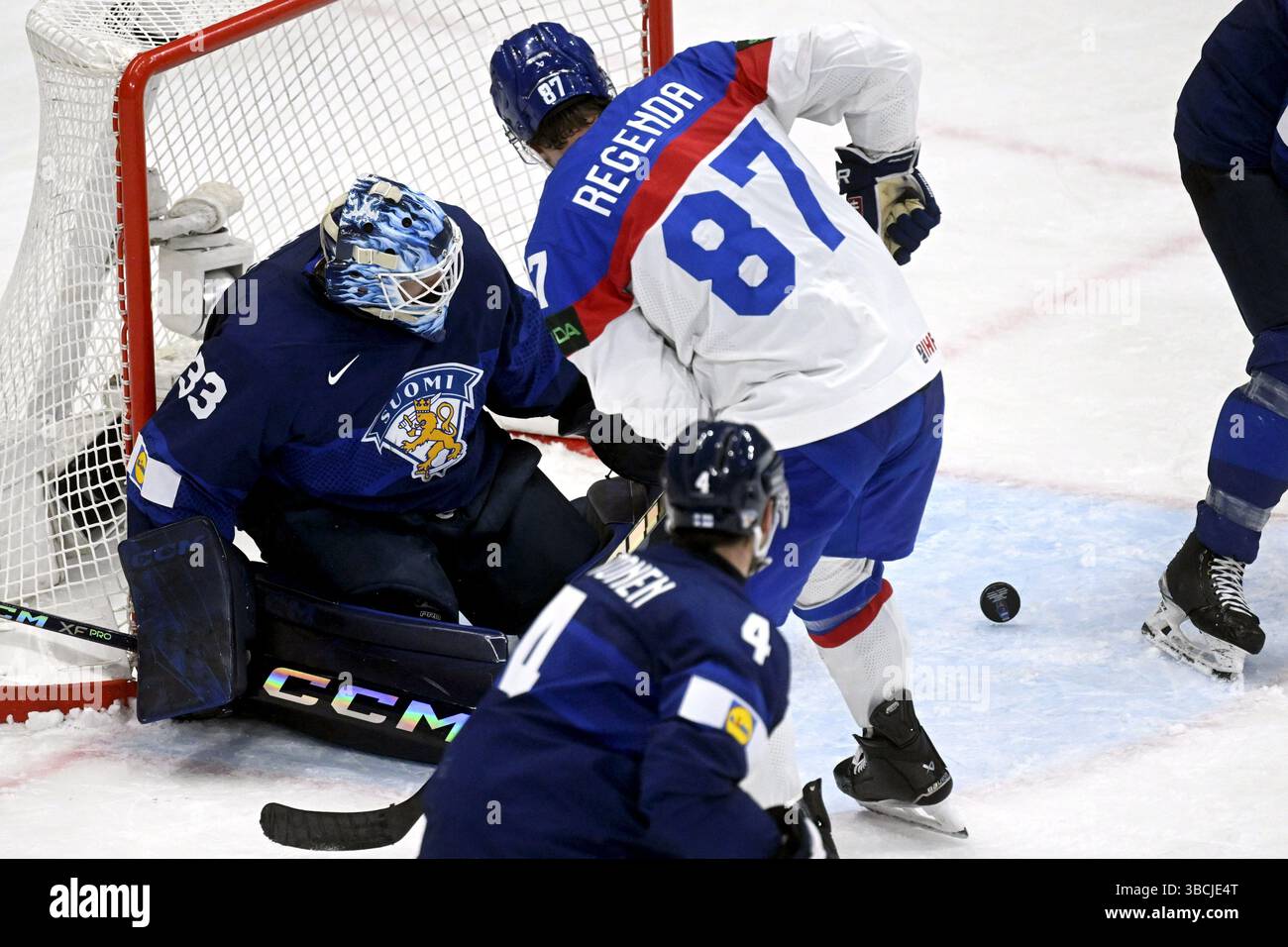 Stockholm, Sweden. 20th May, 2025. Pavol Regenda of Slovakia try to ...