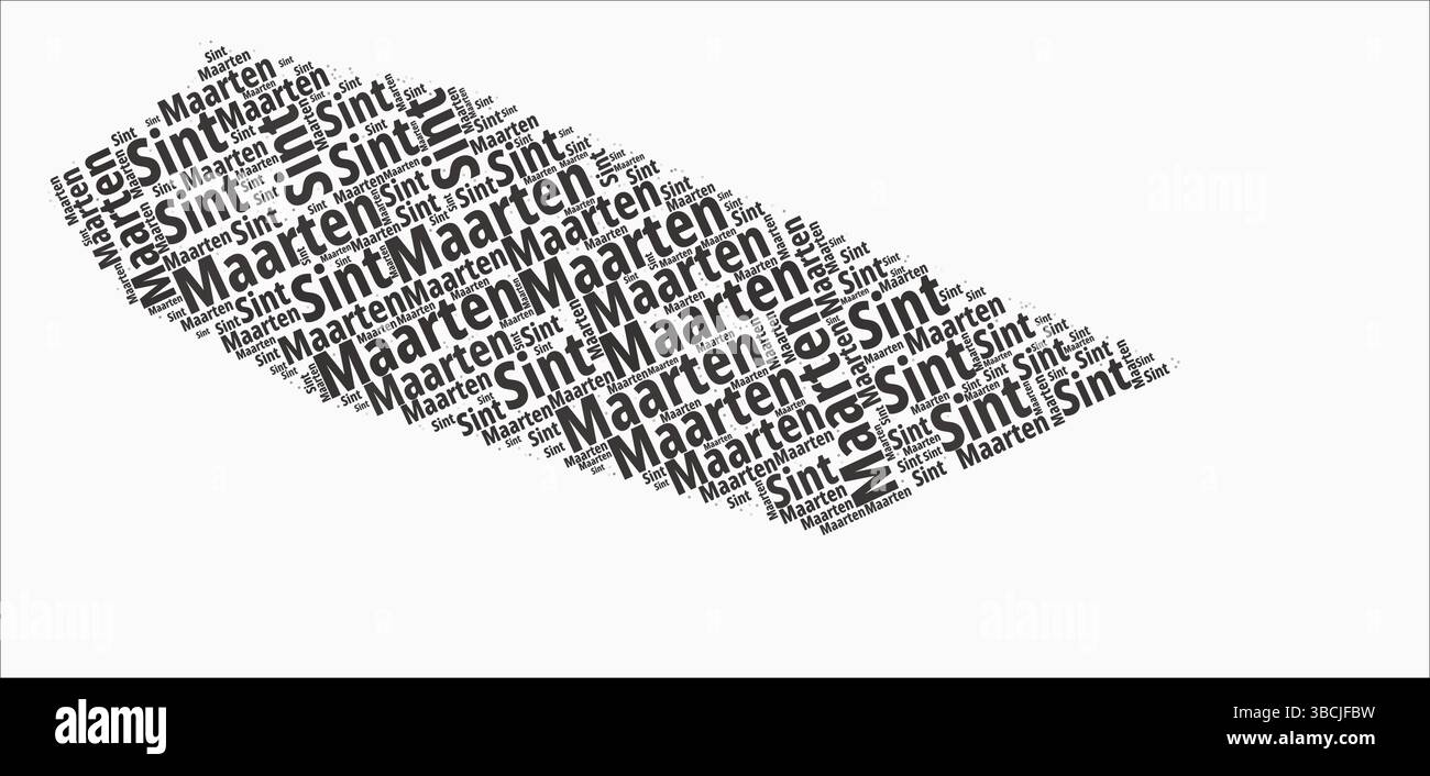 Sint Maarten Text Style Regions. Country region names word clouds in ...