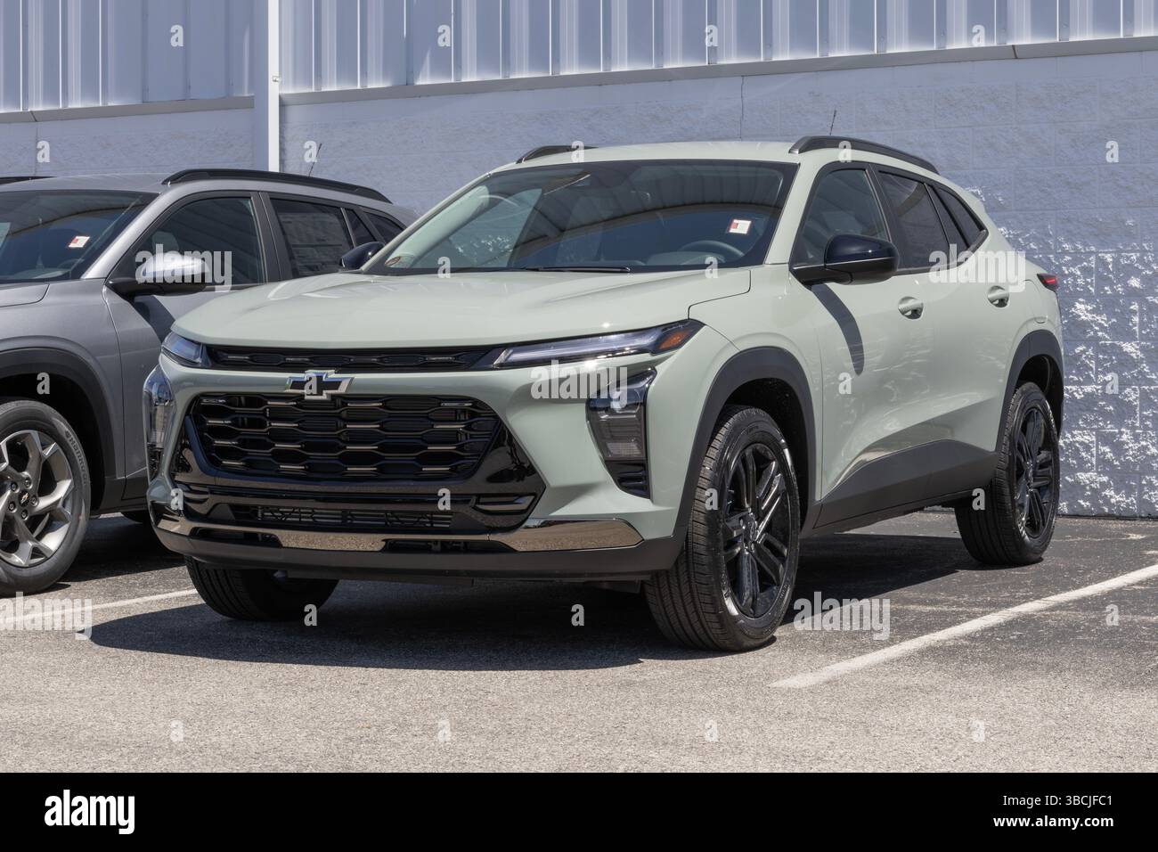 Plainfield - May 18, 2025: Chevrolet Trax ACTIV Small SUV display at a ...