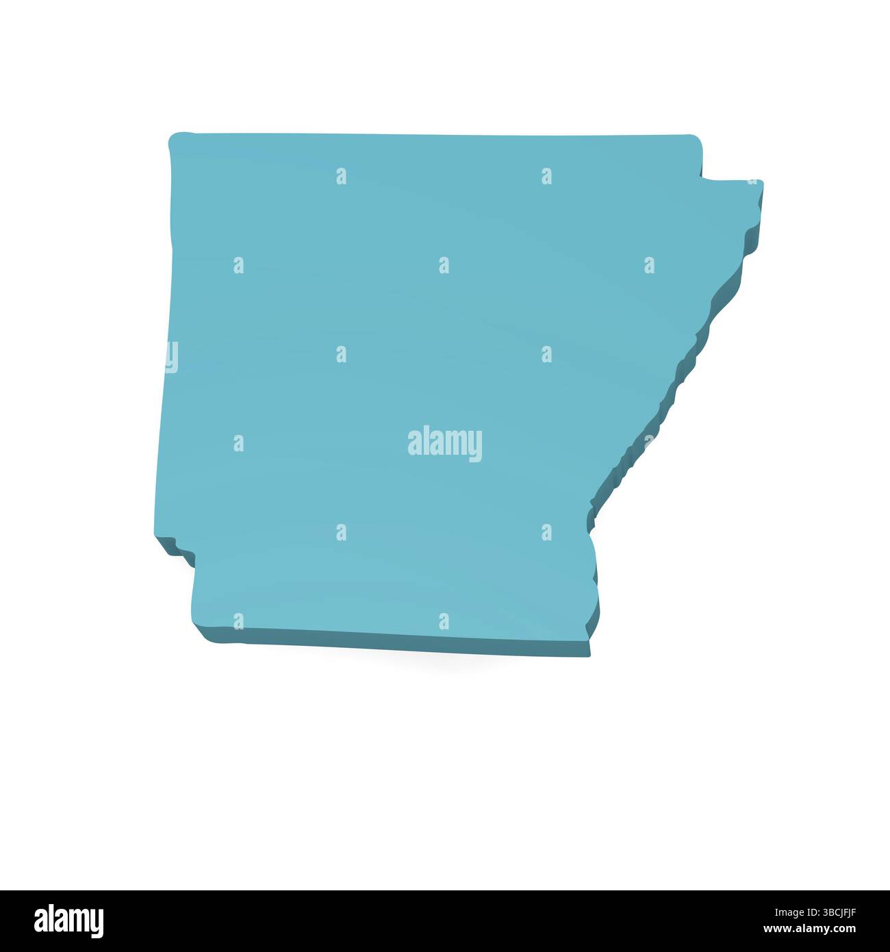 3d map of Arkansas Stock Photo - Alamy