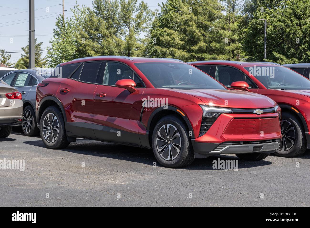 Avon - May 18, 2025: Chevrolet Blazer EV display at a dealership. Chevy ...