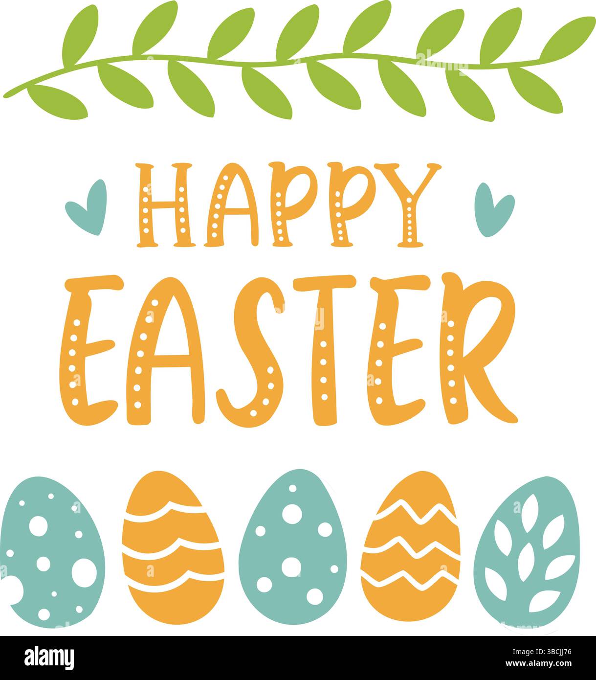 Happy Easter Born to Hunt Eggs with Colorful Eggs, Bringing Light, Love ...