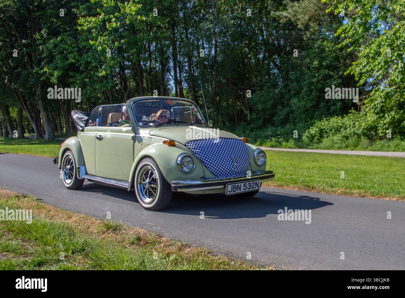 1975 70s seventies Green VW Volkswagen Beetle Car Petrol 1600 cc, with ...