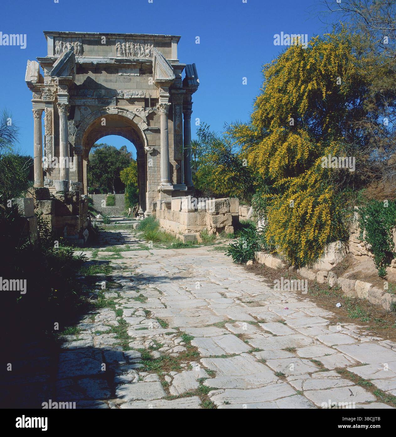 Roman ruins of Leptis Magna, arch, Libya, archway, Roman ruins of ...