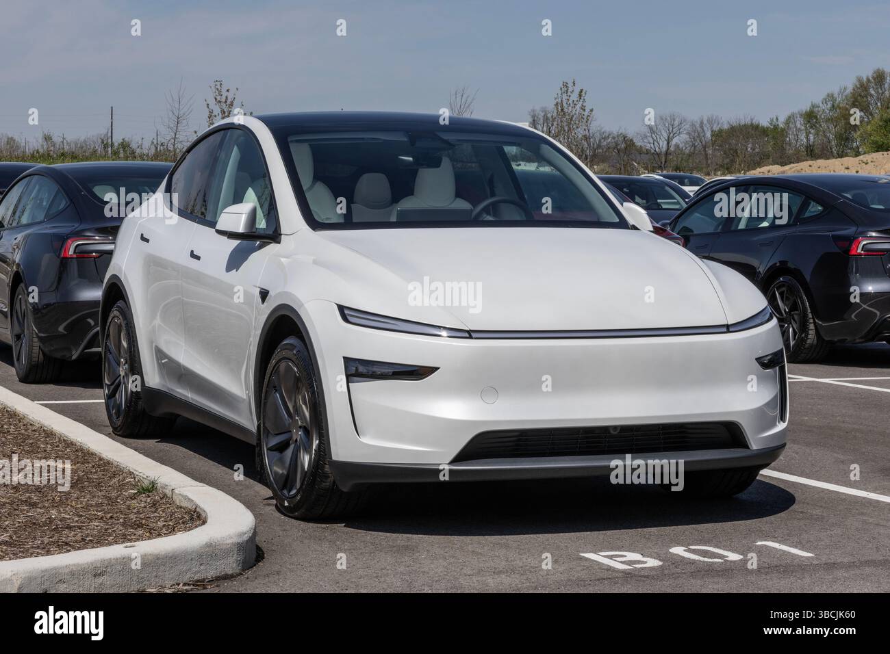 Indianapolis - April 27, 2025: Tesla Model Y display at a dealership ...