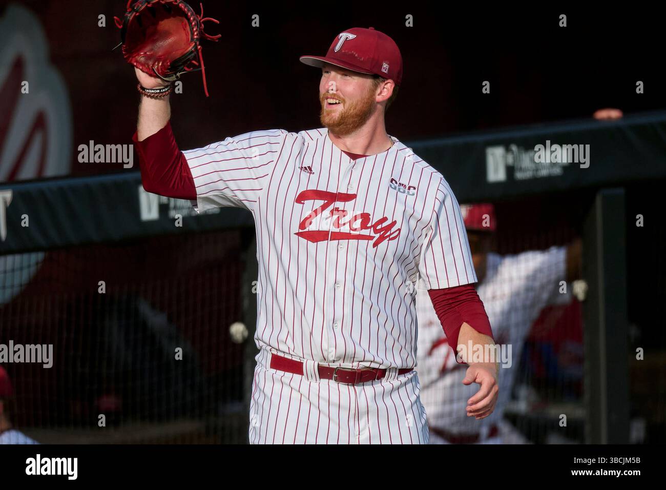 Troy Trojans pitcher Jacob Roettgen (40) before an NCAA baseball game ...