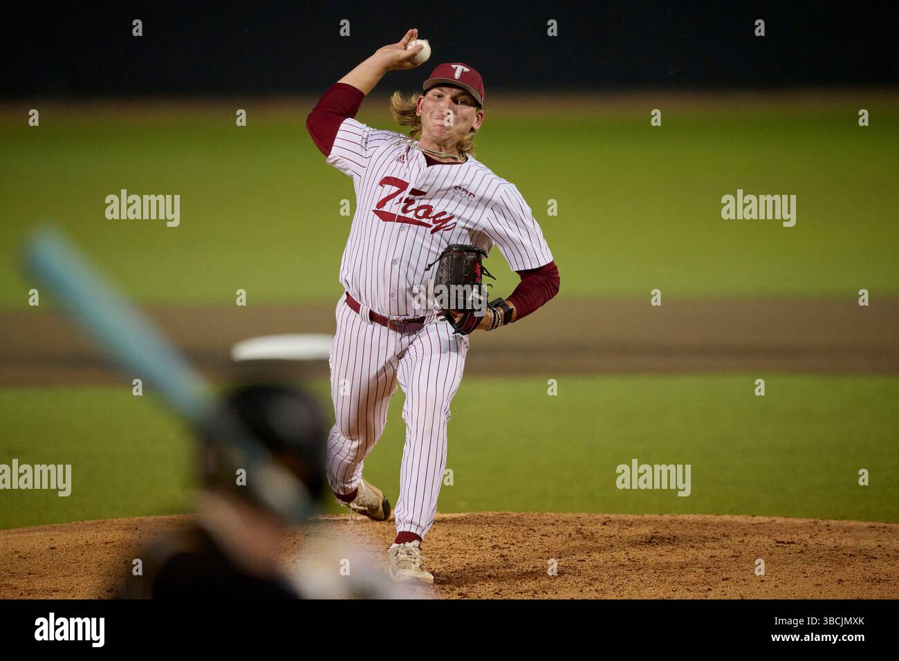 Troy Trojans pitcher Colby Frieda (11) during an NCAA baseball game ...