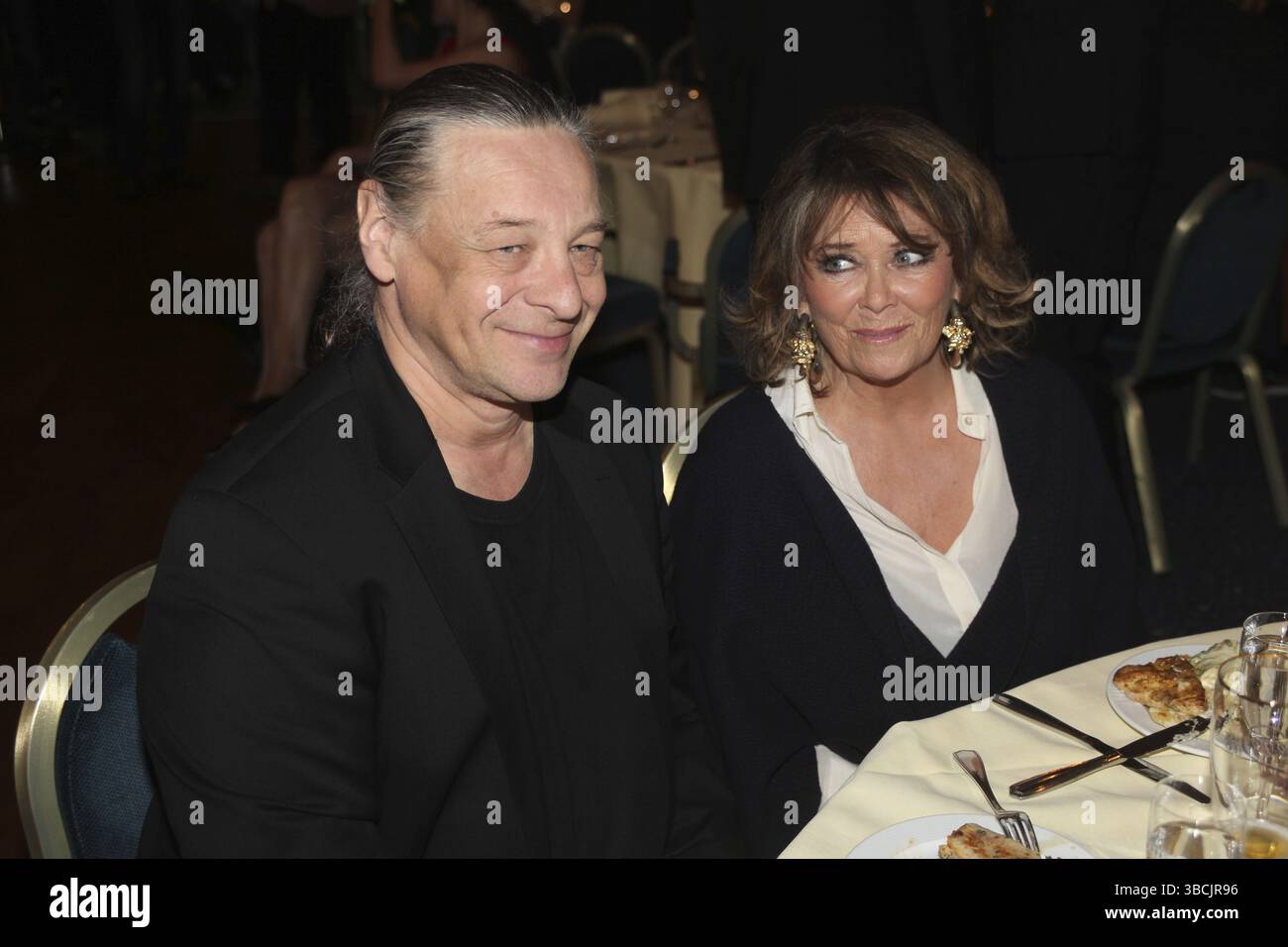 Wencke Myhre and her partner Anders Eljas at Stock Photo - Alamy