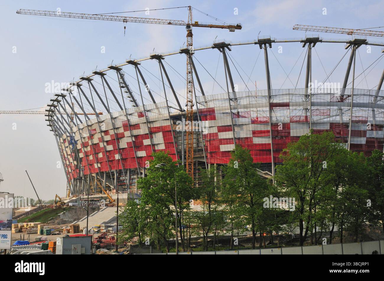 Stadium construction site of the Warsaw National Stadium in April 2011 ...