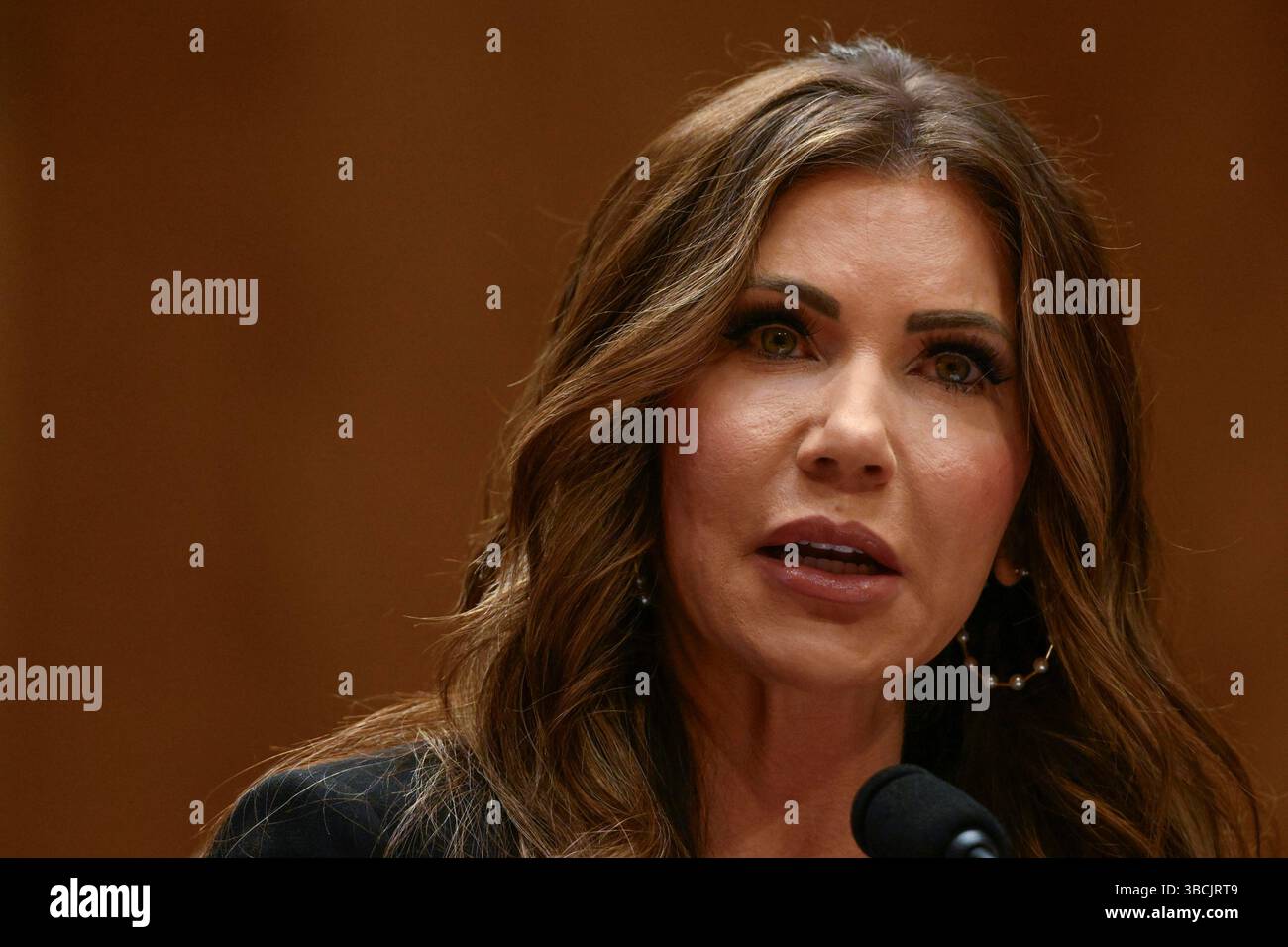 United States Secretary of Homeland Security (DHS) Kristi Noem makes ...